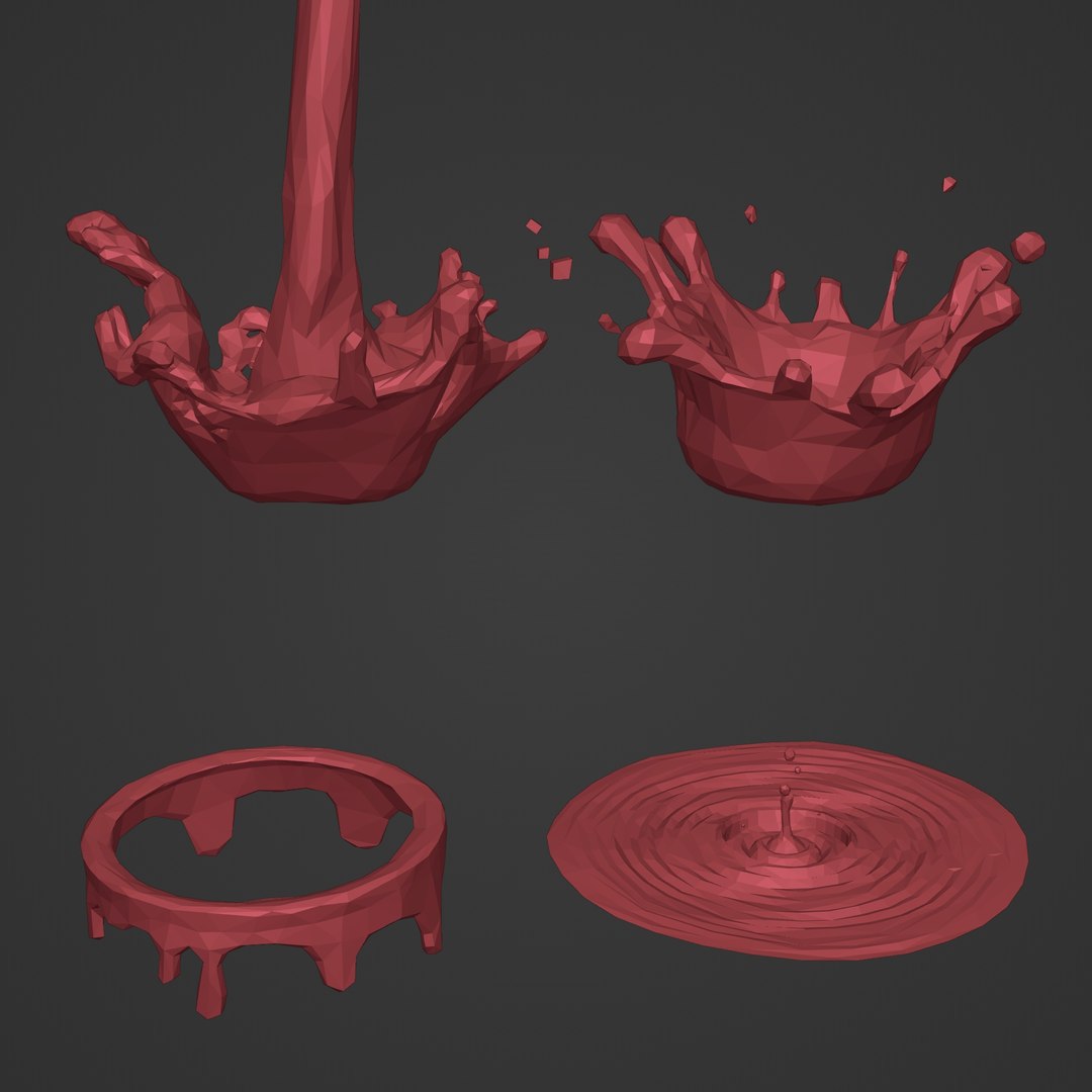 3d Splash Paint Model