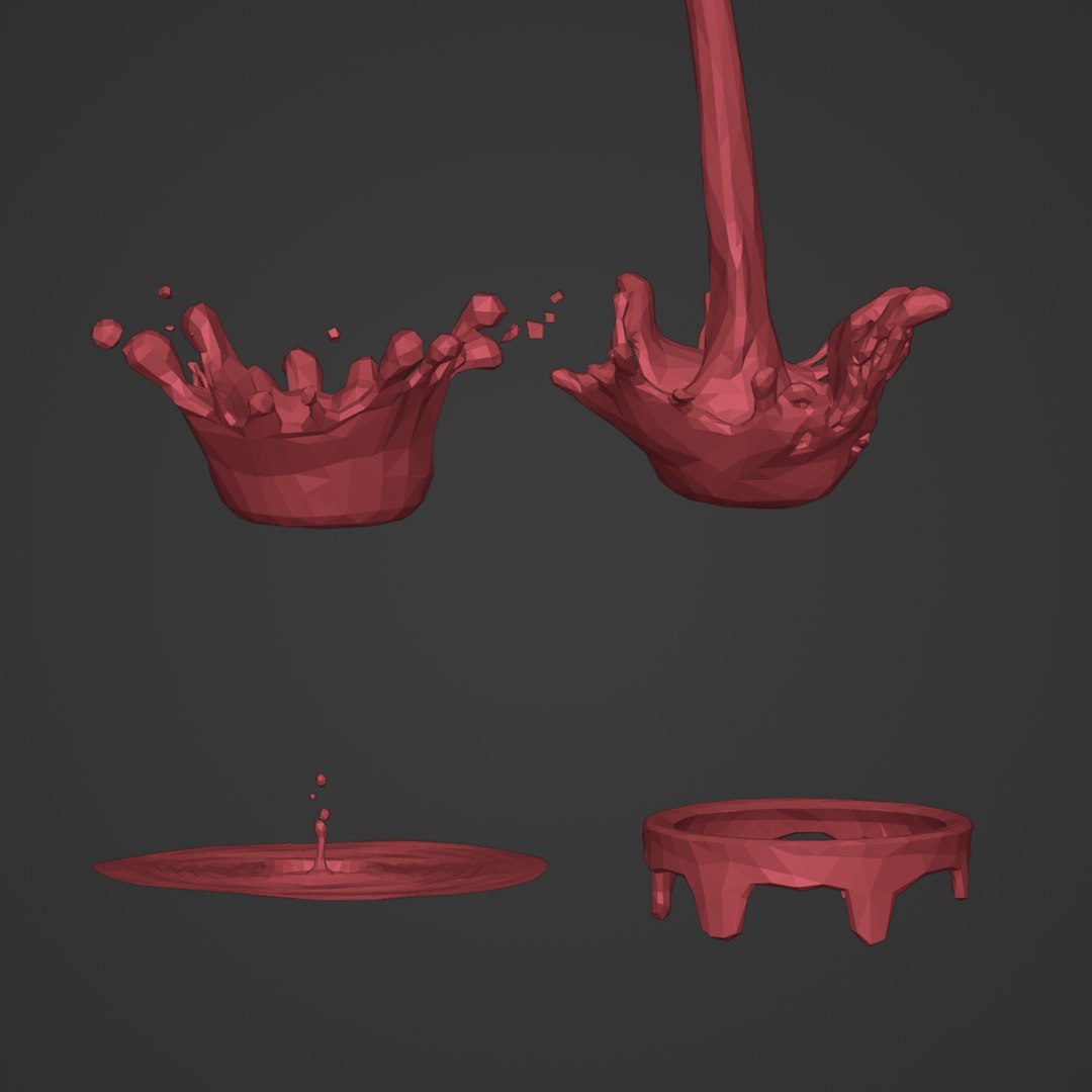 3d Splash Paint Model