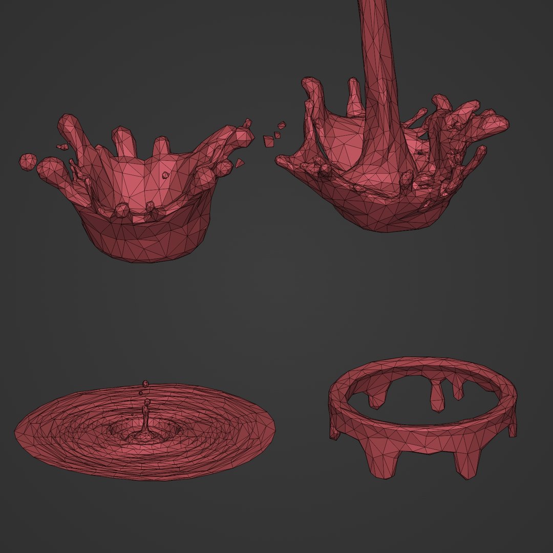 3d Splash Paint Model