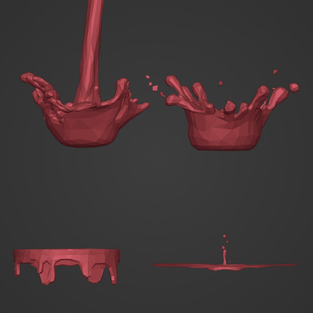 3d Splash Paint Model