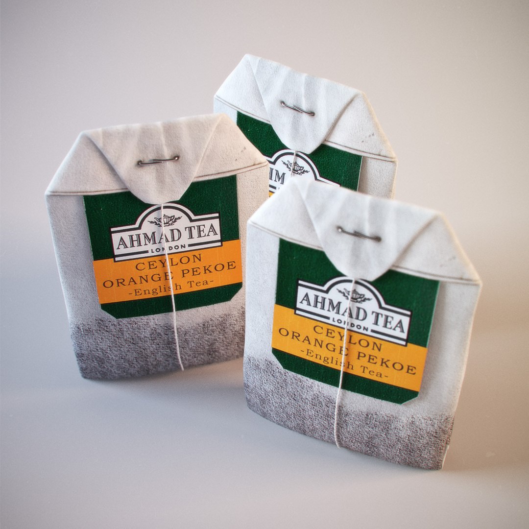 Ahmad Tea Bag Orange 3d Model
