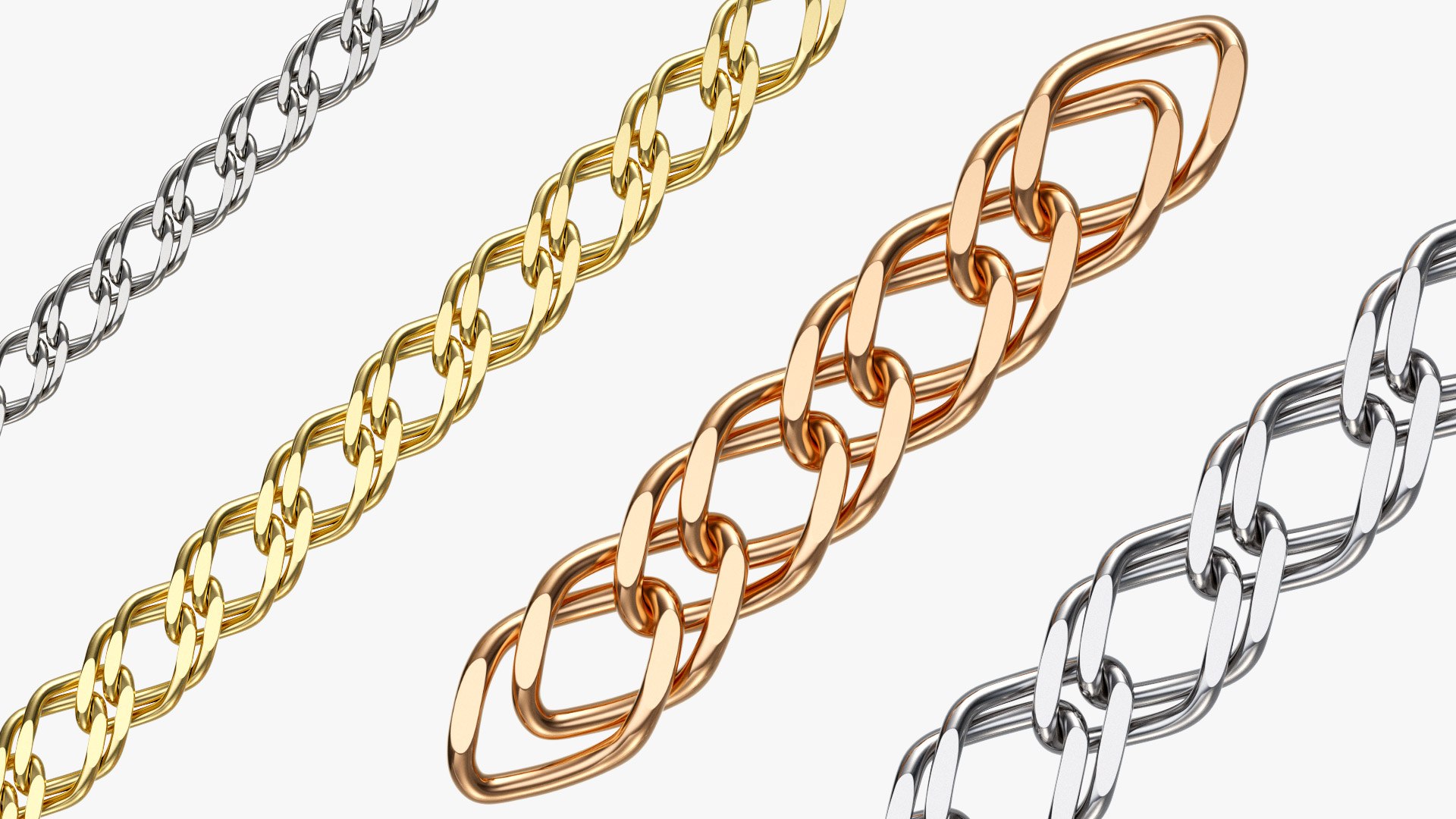 Chain Double Rombo 3D Model - TurboSquid 1649498