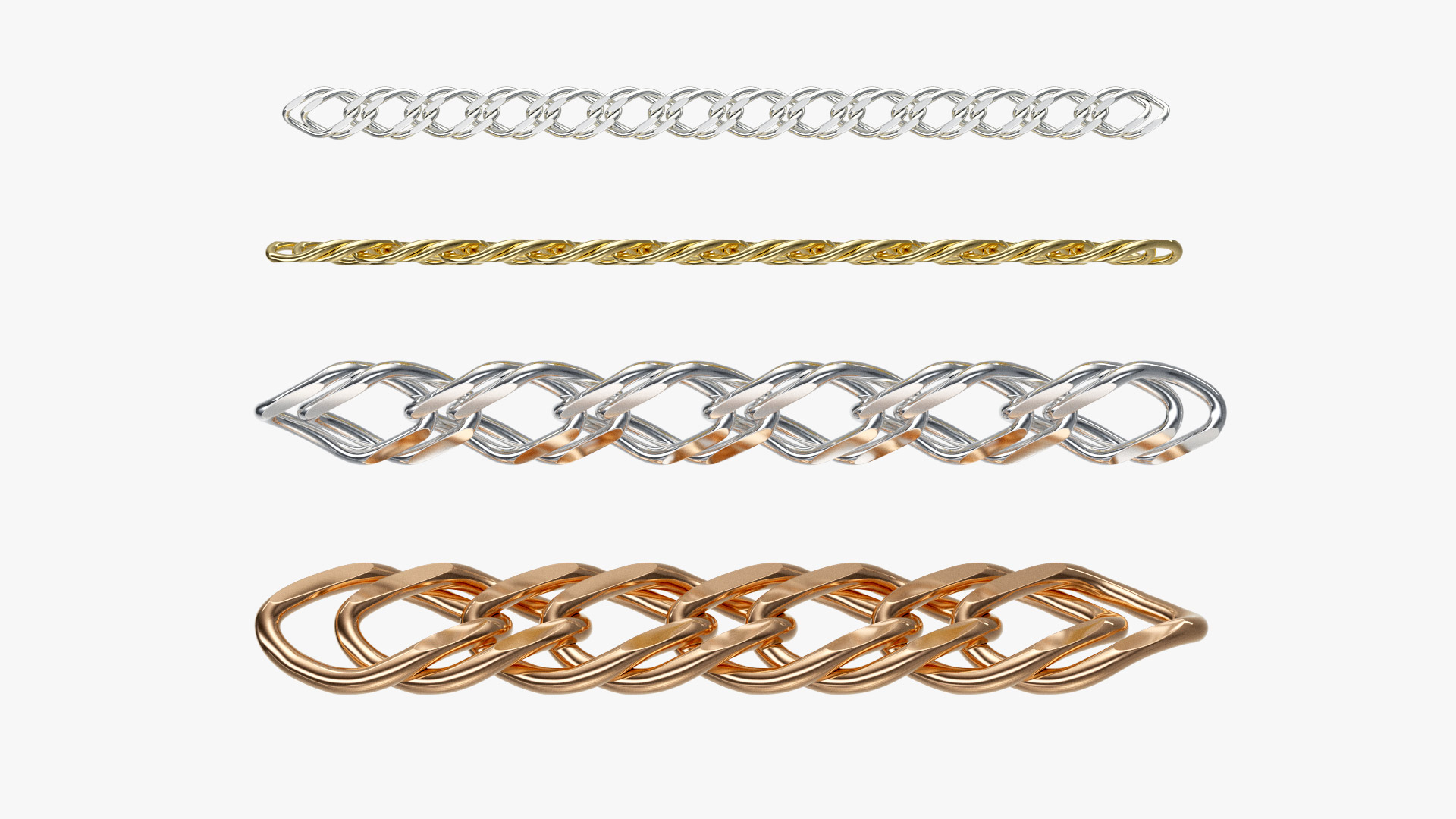 Chain Double Rombo 3D Model - TurboSquid 1649498