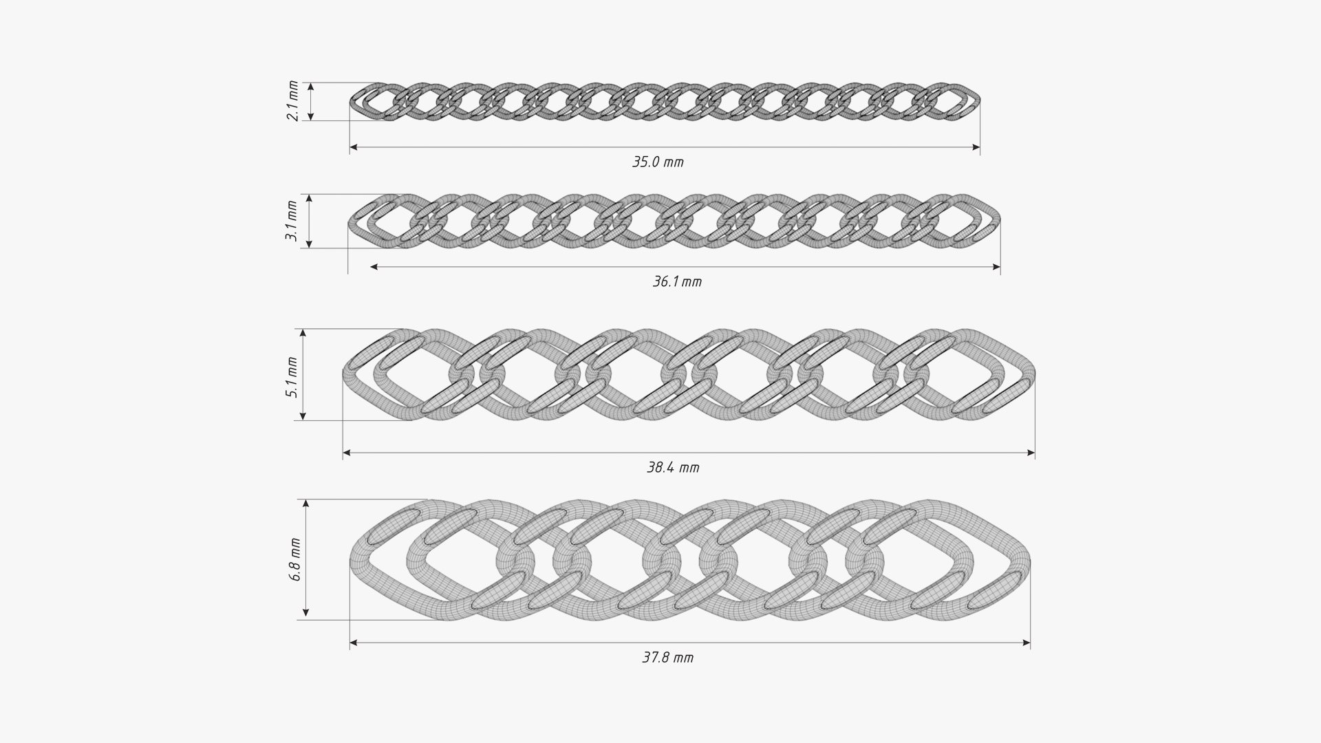 Chain Double Rombo 3D Model - TurboSquid 1649498
