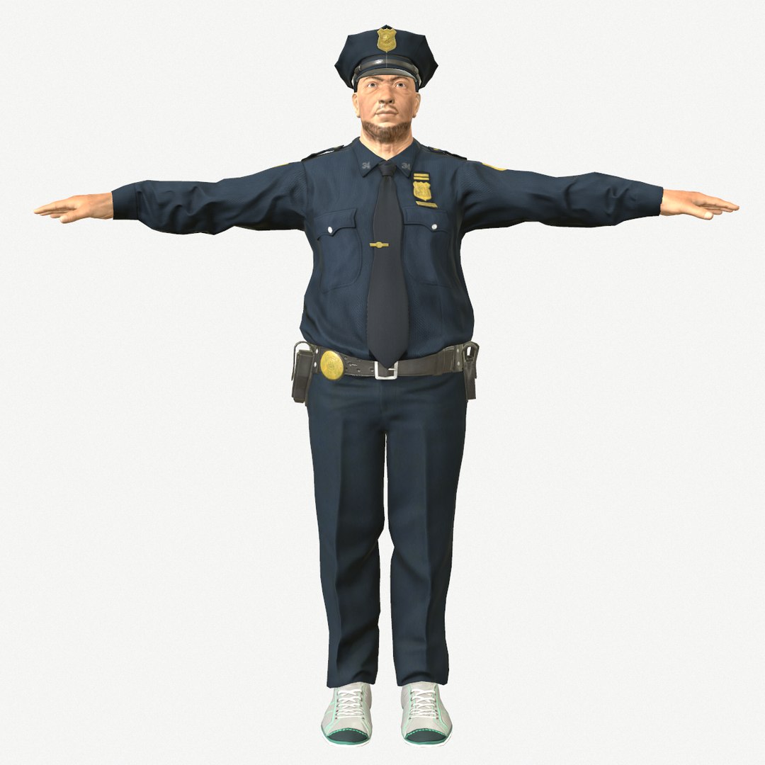 3D Male Police Character - TurboSquid 1503428