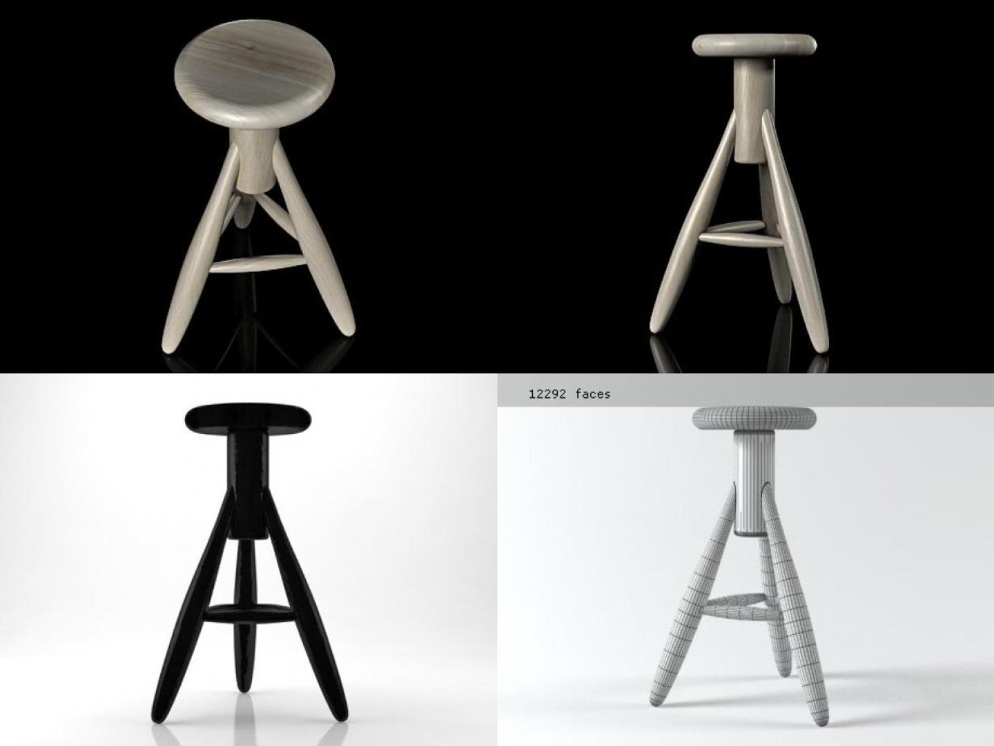 Rocket stool 3D model - TurboSquid 1175370