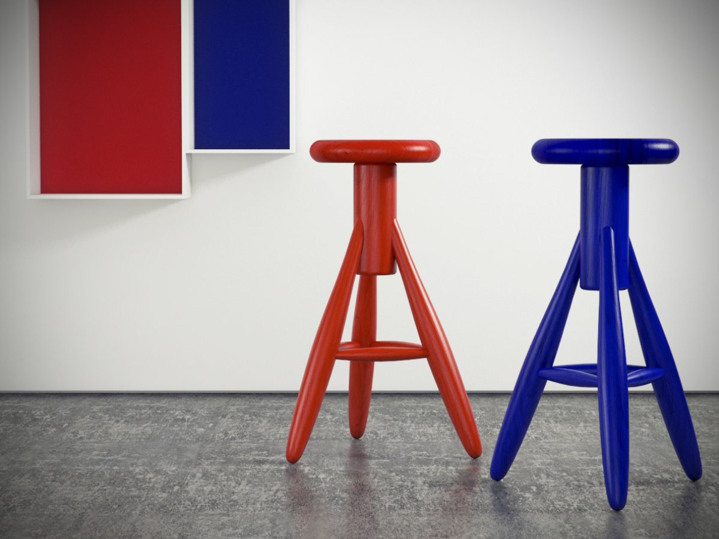Rocket stool 3D model - TurboSquid 1175370