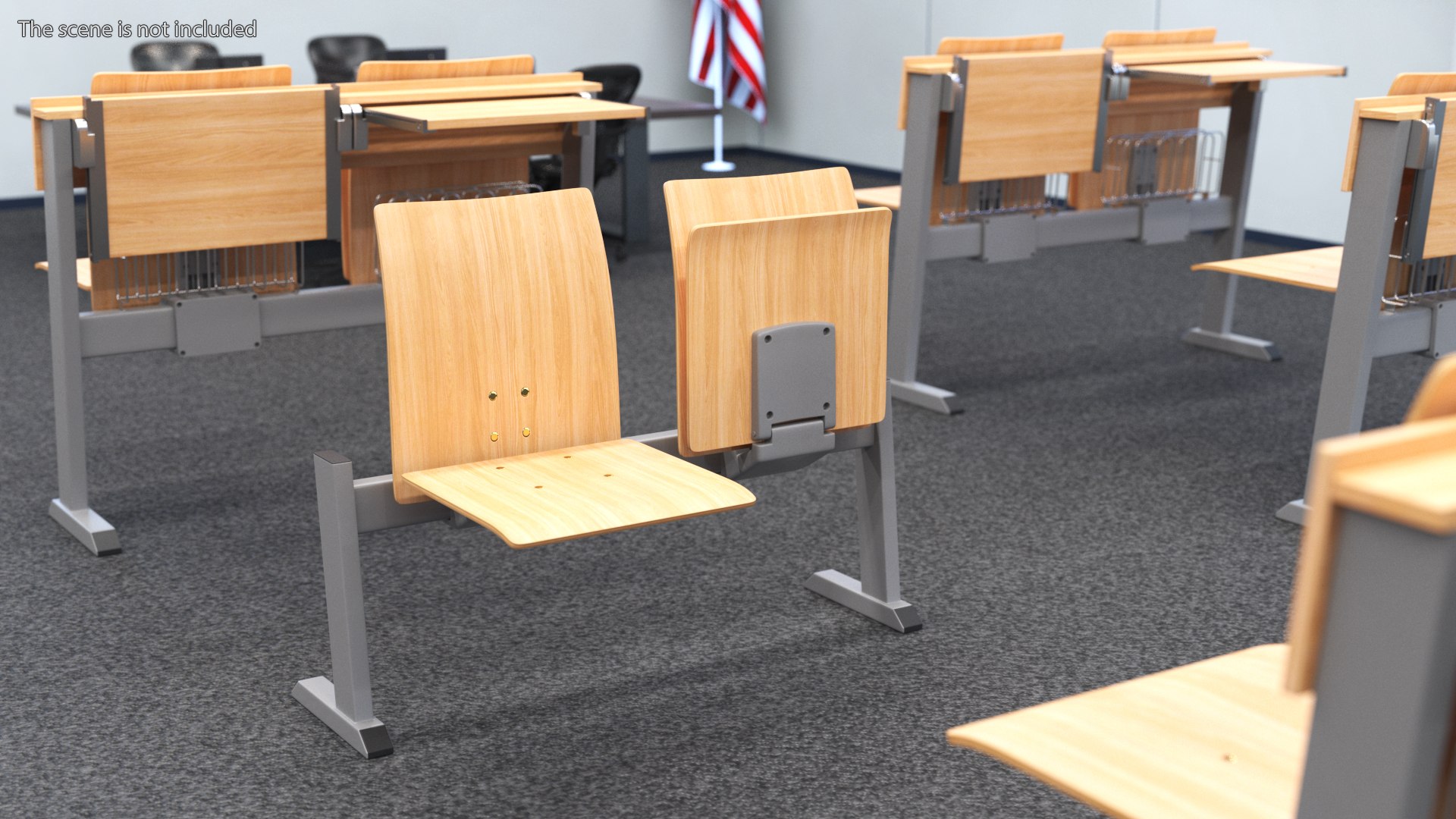 3D University Seating System For Two Seats - TurboSquid 1918908