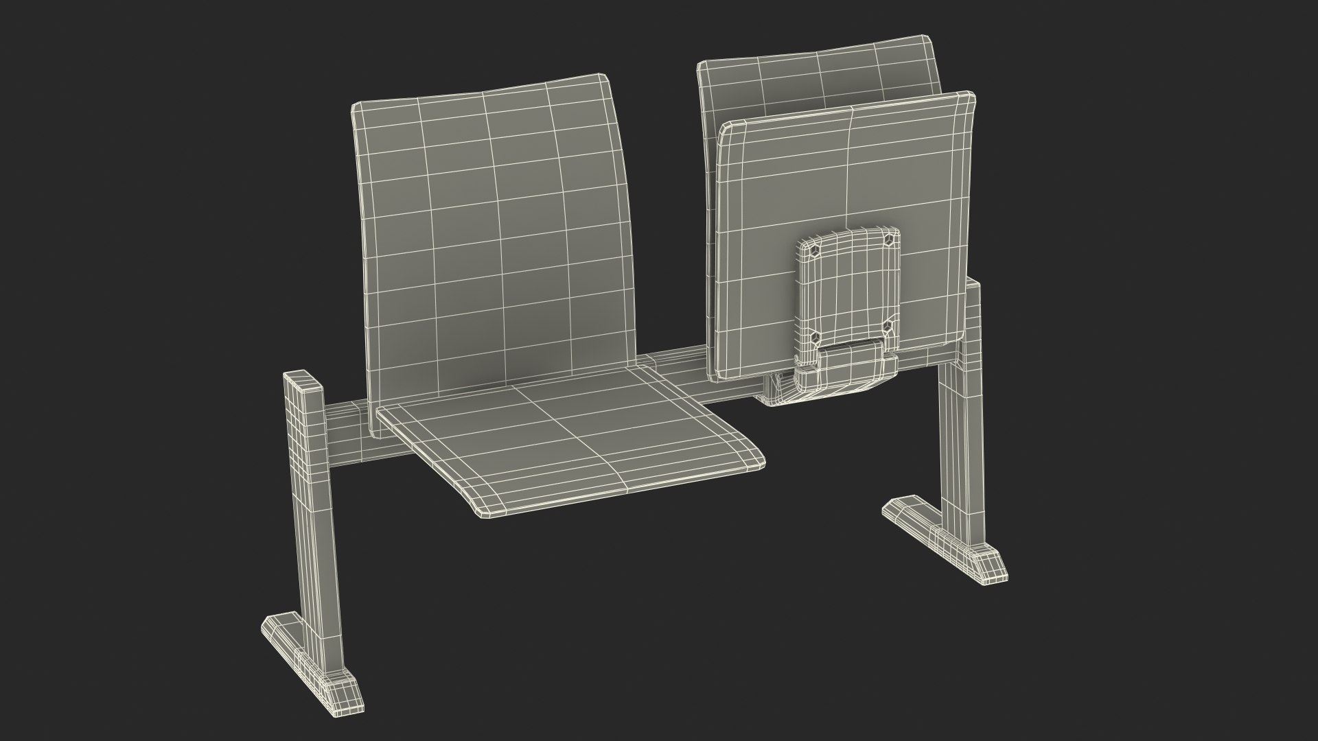 3D University Seating System For Two Seats - TurboSquid 1918908