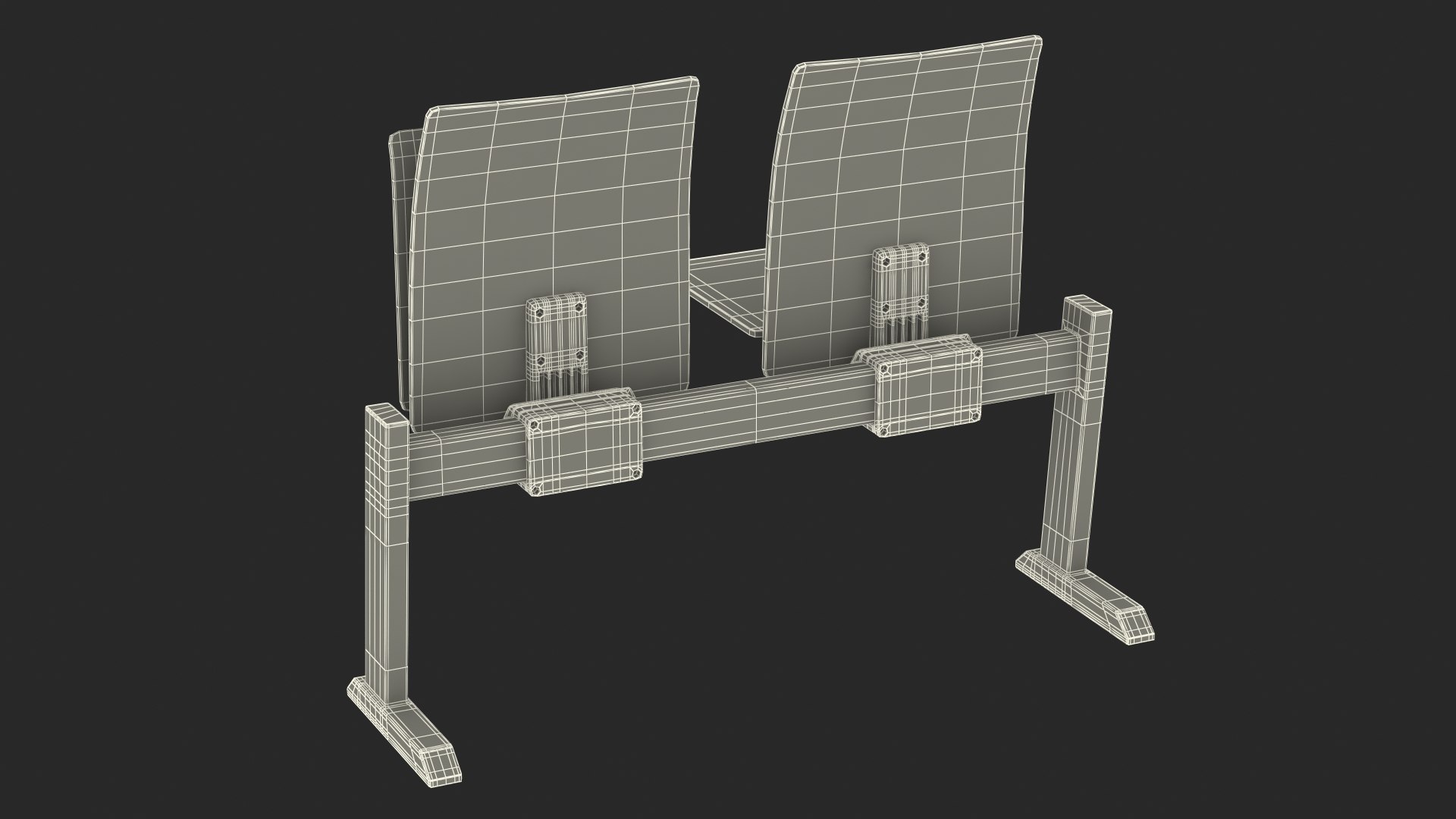 3D University Seating System For Two Seats - TurboSquid 1918908