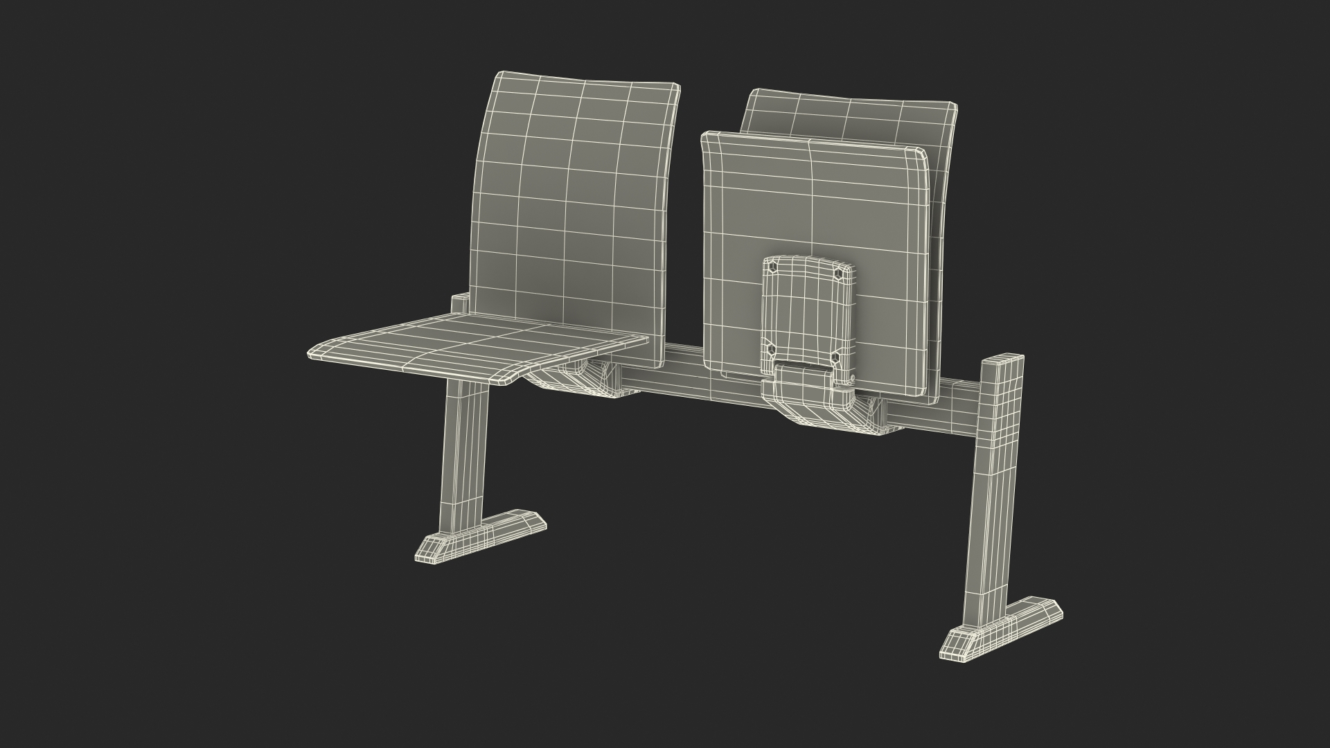 3D University Seating System For Two Seats - TurboSquid 1918908