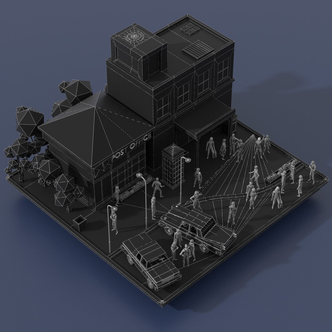 Free 3D cartoon post office model - TurboSquid 1309598