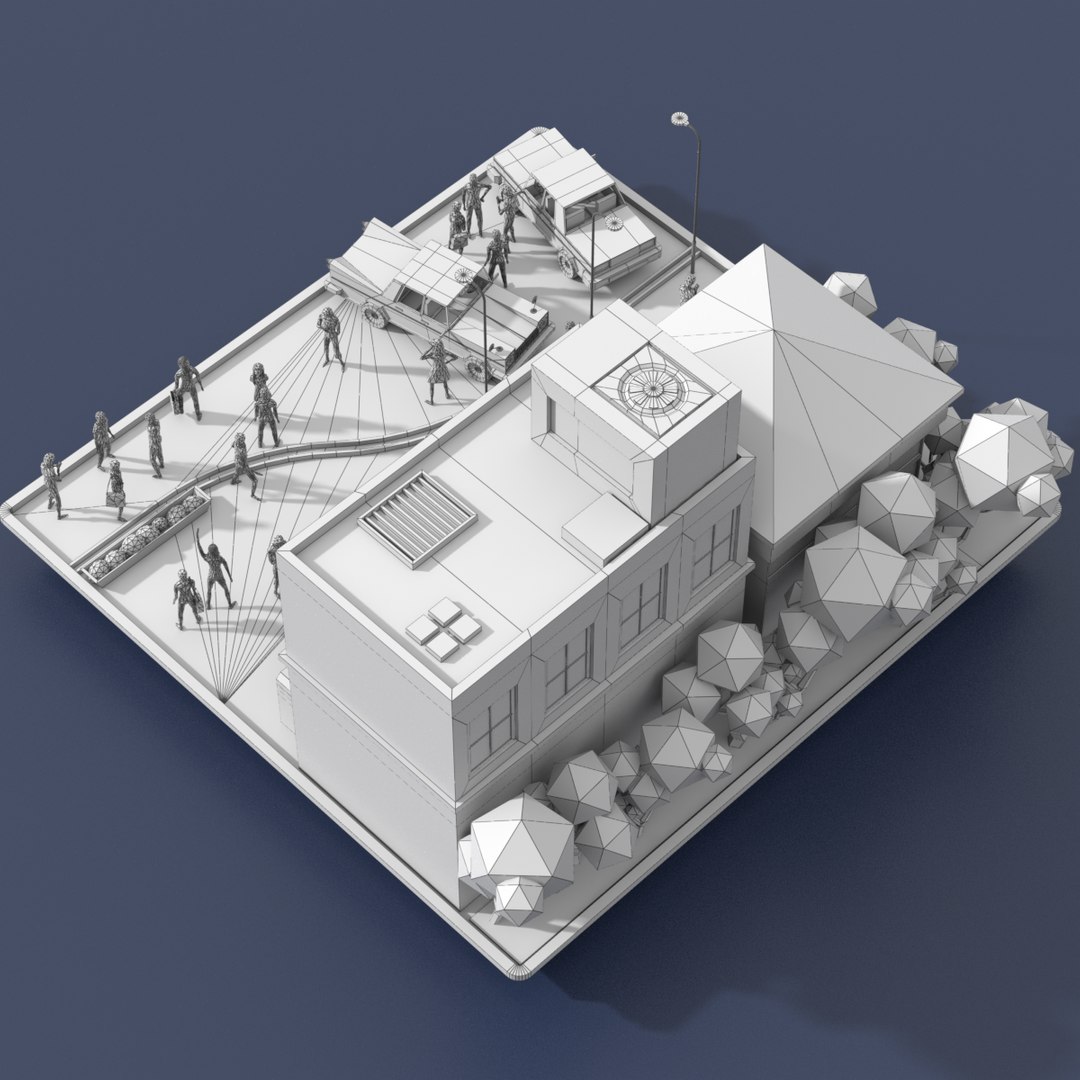 Free 3D cartoon post office model - TurboSquid 1309598