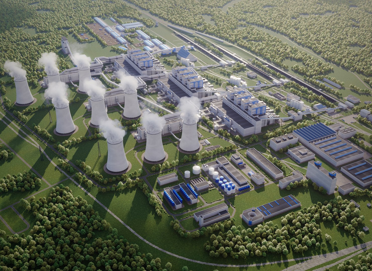 3D Power Plant Detailed - TurboSquid 2359538