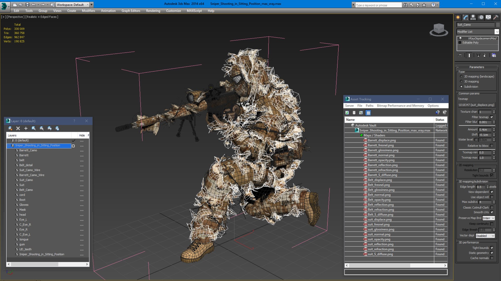 3D Model Sniper Shooting In Sitting Position - TurboSquid 1989373