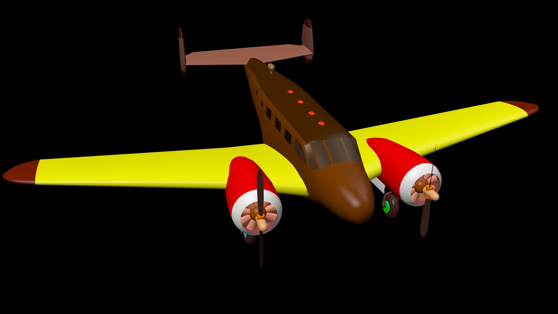 BEECHCRAFT 18 PLANE 3D Model - TurboSquid 2081233