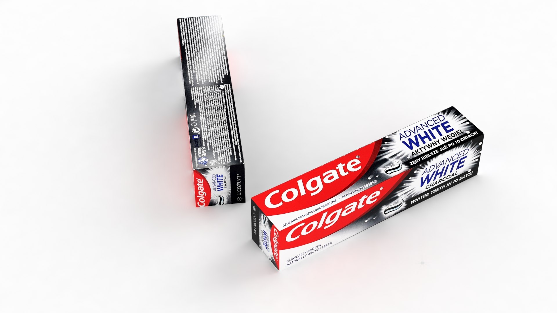 Colgate Advanced White Charcoal Toothpaste Box 100ml 2021 3D ...