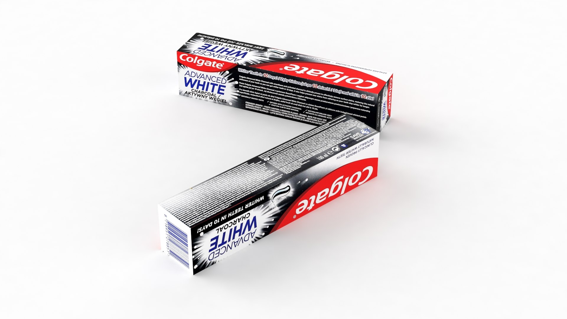 Colgate Advanced White Charcoal Toothpaste Box 100ml 2021 3D ...