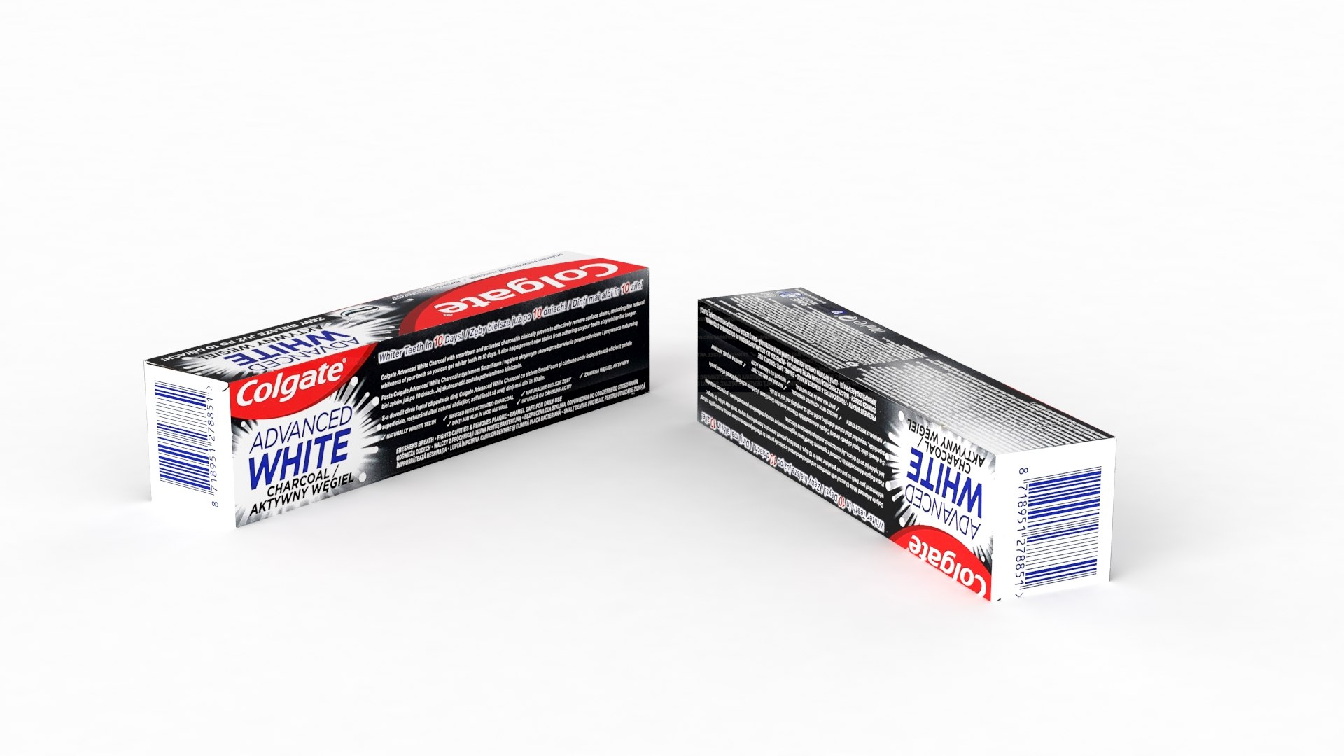 Colgate Advanced White Charcoal Toothpaste Box 100ml 2021 3D ...
