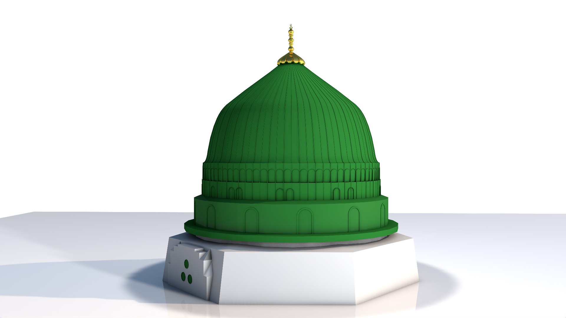 The Green Dome - Madina 3D Model - TurboSquid 2196661
