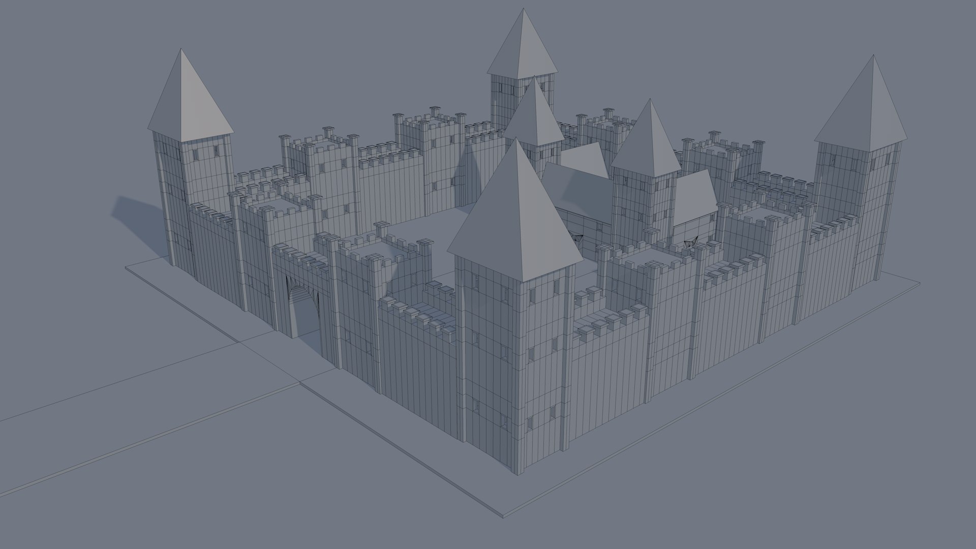 3D Model Medieval Castle - TurboSquid 2316845