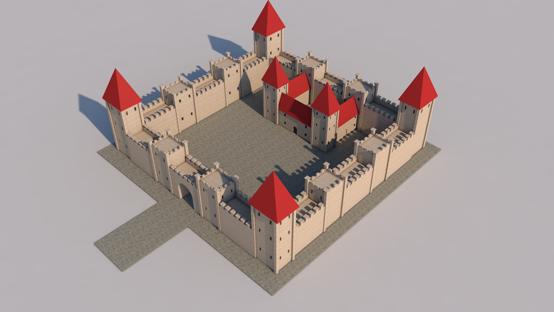 3D Model Medieval Castle - TurboSquid 2316845