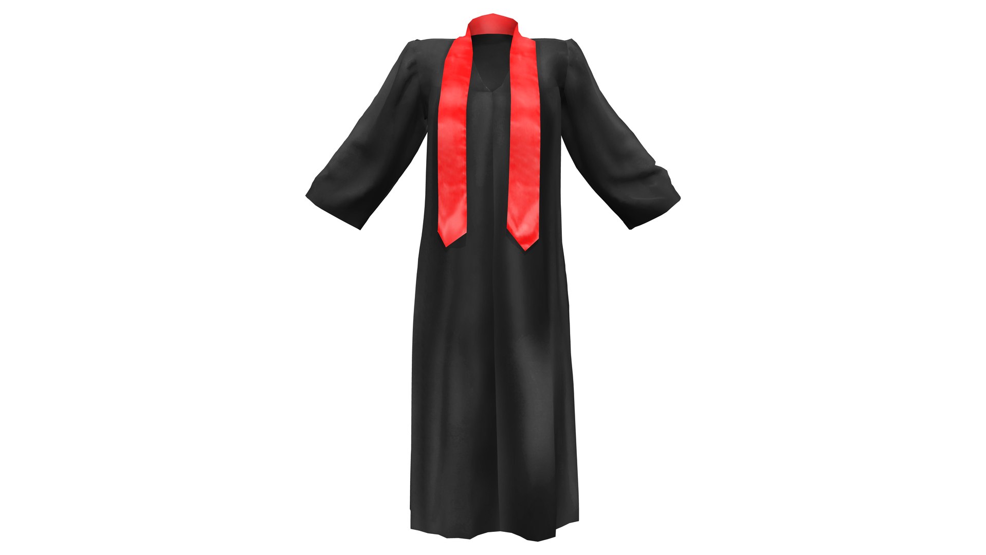 Ladies Graduation Gown 3D Model - TurboSquid 1934750