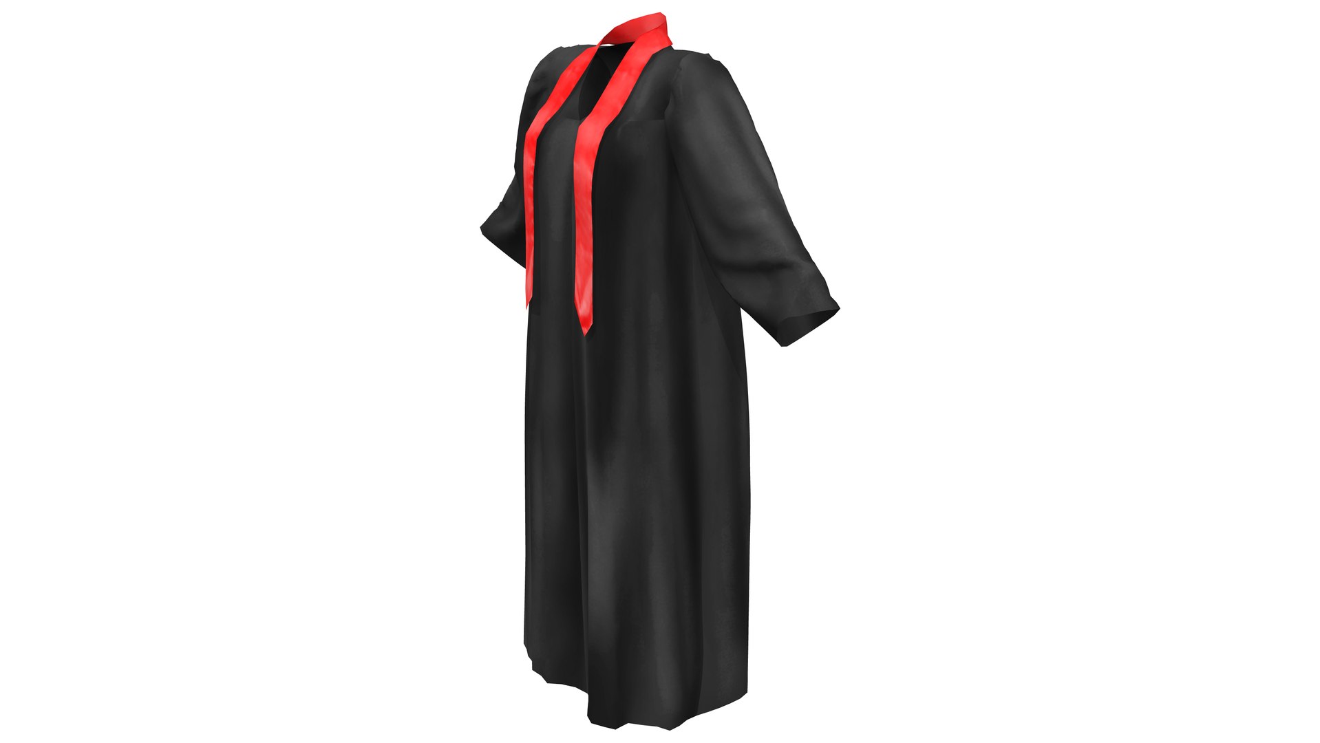 Ladies Graduation Gown 3D Model - TurboSquid 1934750