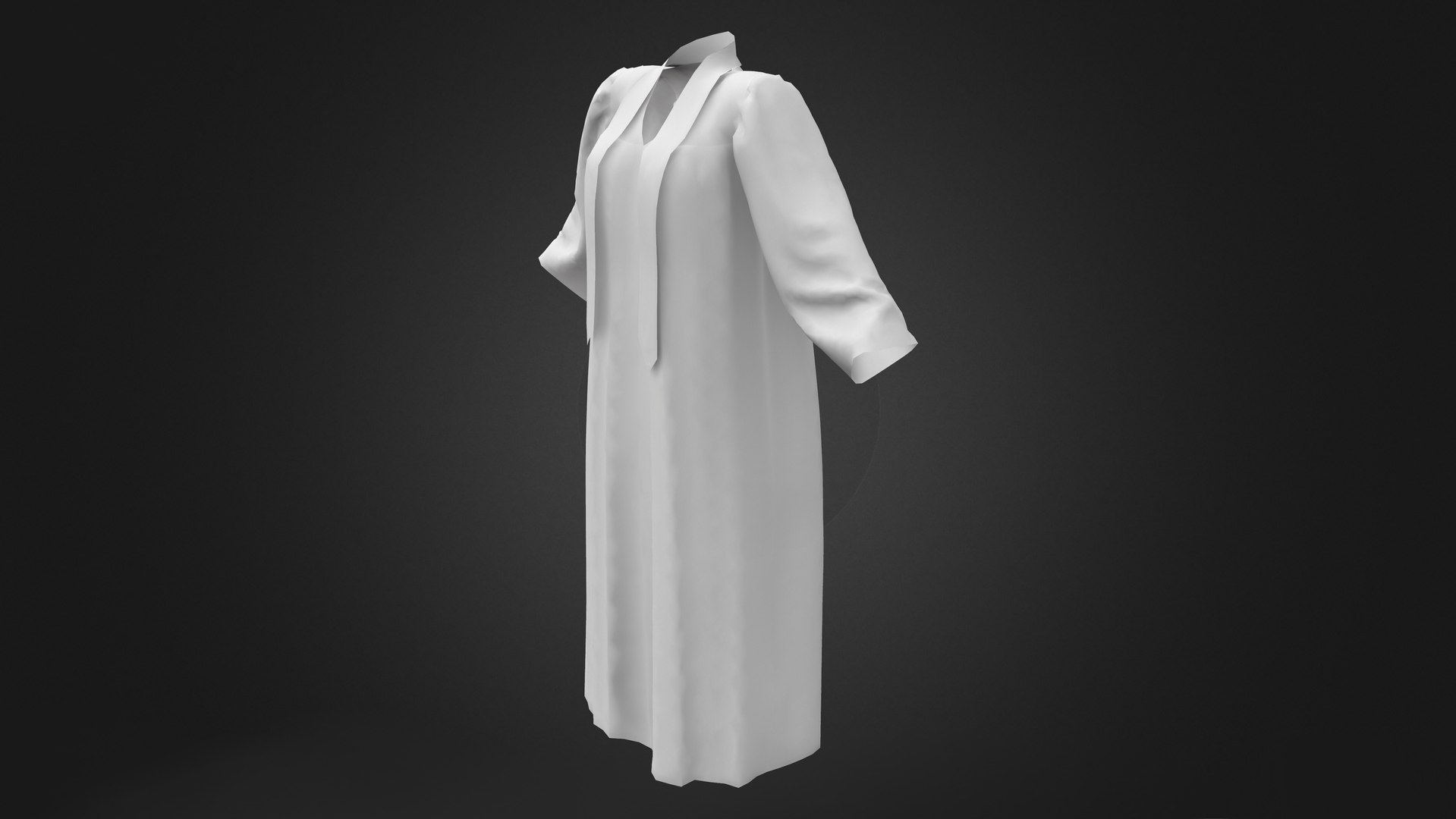 Ladies Graduation Gown 3D Model - TurboSquid 1934750