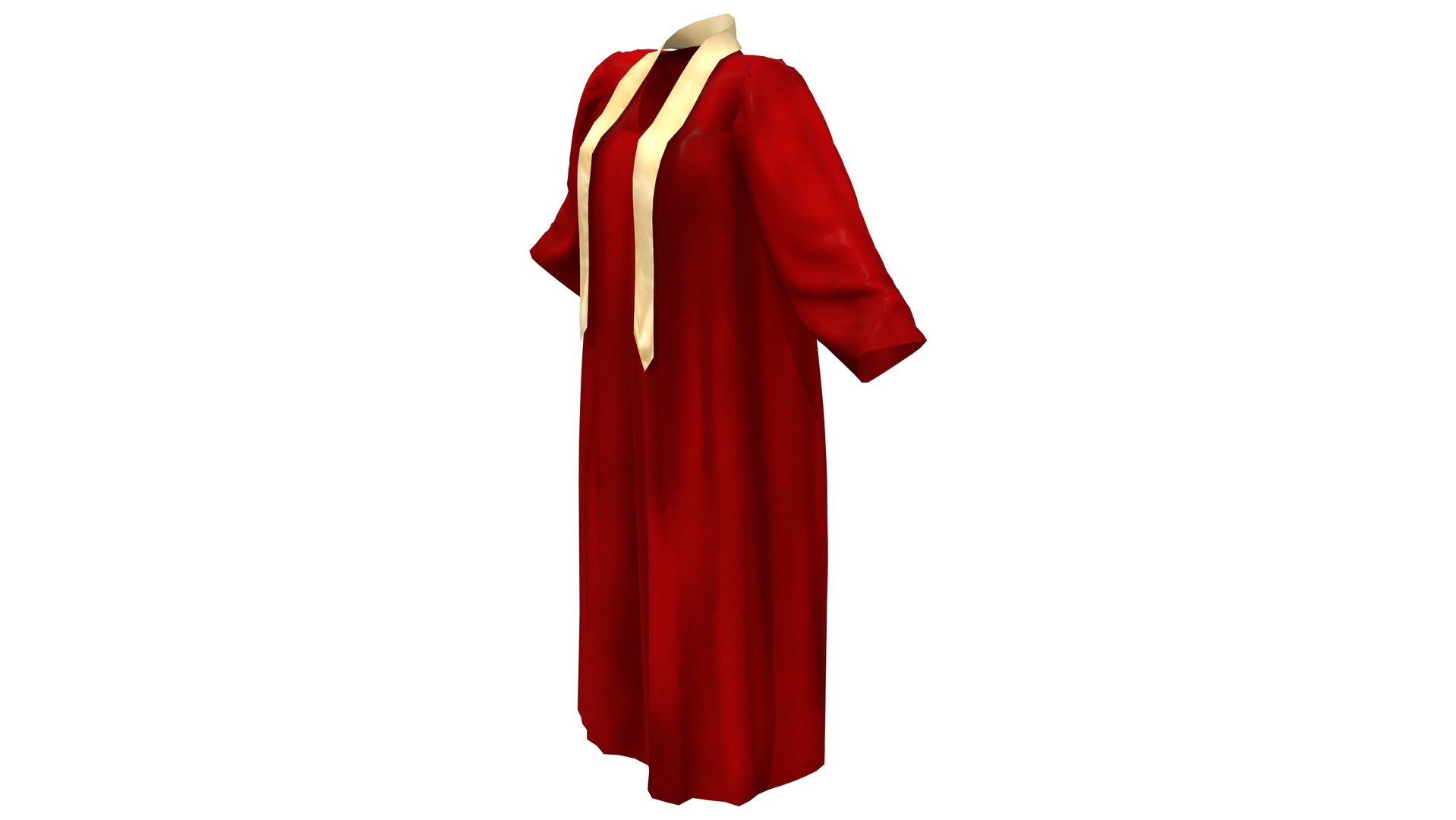 Ladies Graduation Gown 3D Model - TurboSquid 1934750