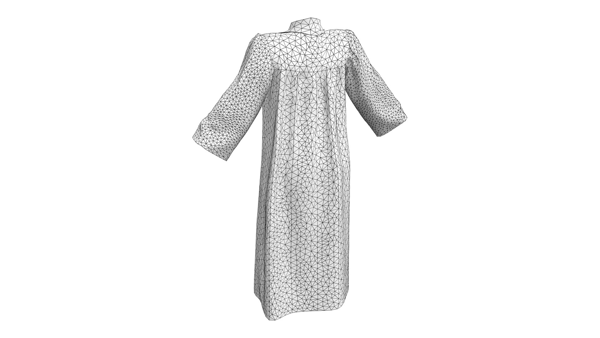 Ladies Graduation Gown 3D Model - TurboSquid 1934750