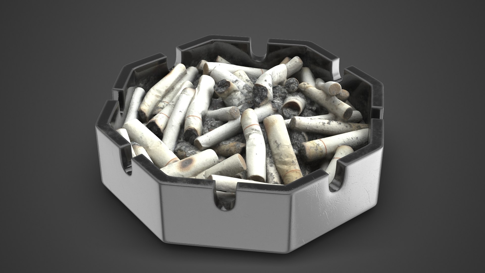 3D ashtray pbr - TurboSquid 1554666