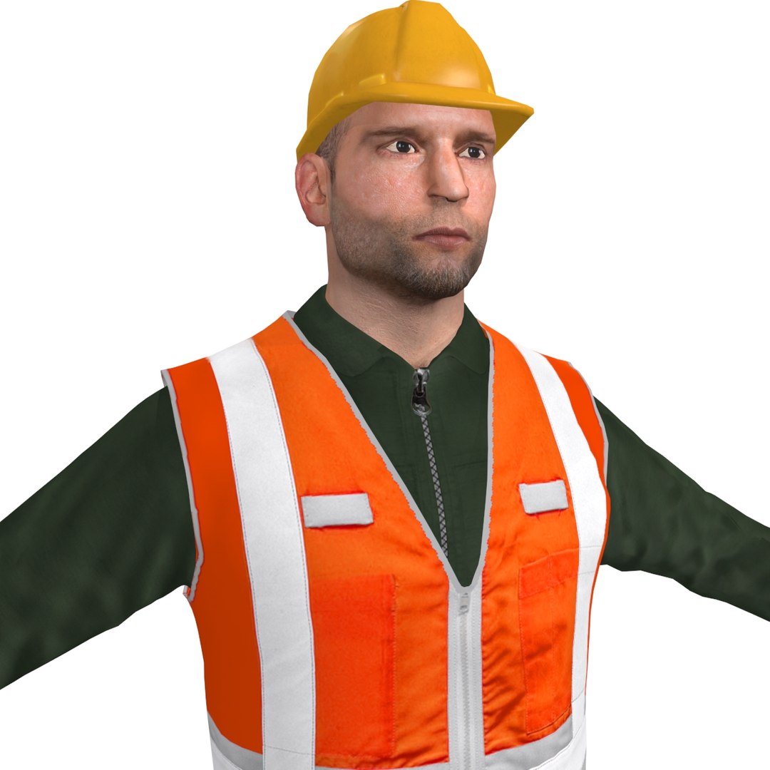 3d Model Rigged Worker Biped Man