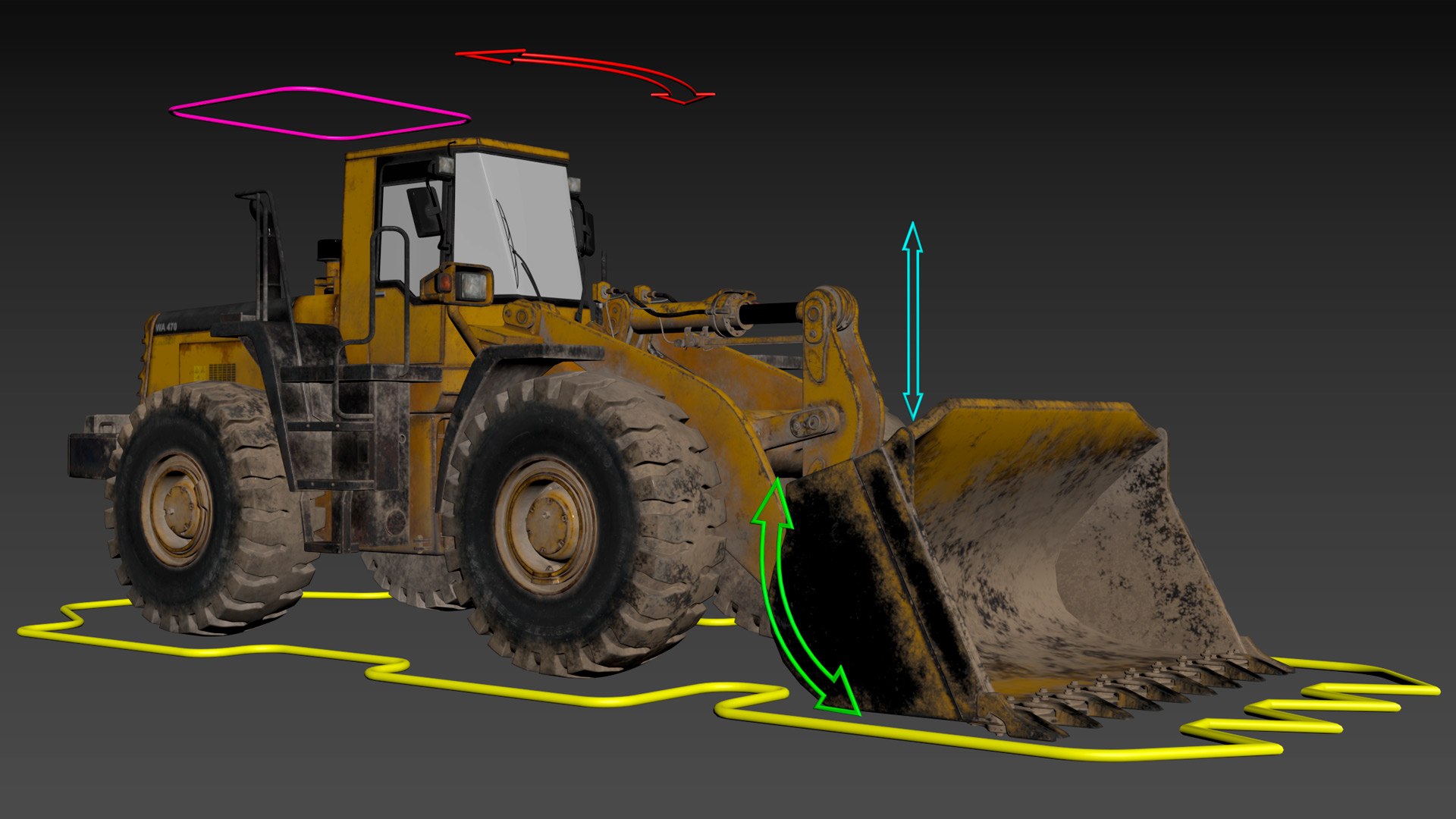Dirt Loader Rigged And Animated 8K PBR Textures Model - TurboSquid 1999489