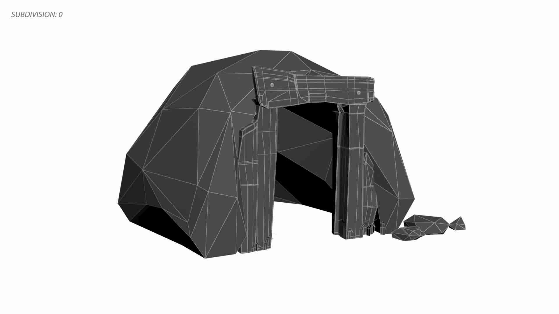 3D Low Poly Cartoon Cave Entrance Model - TurboSquid 1738188