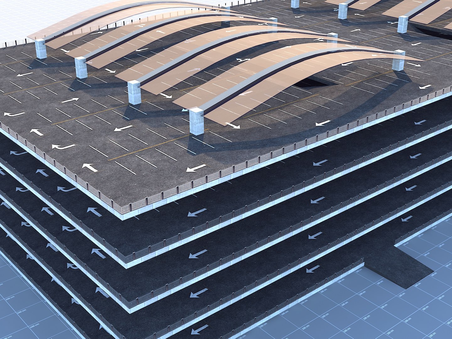 3D Floor Parking Model - TurboSquid 1290622