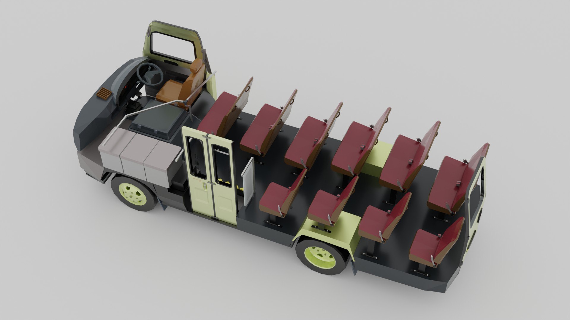 Hong Kong Red Mini Bus 3D Model - TurboSquid 1991693