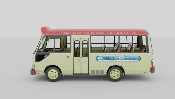 modelo 3d Minibús rojo de Hong Kong - TurboSquid 1991693