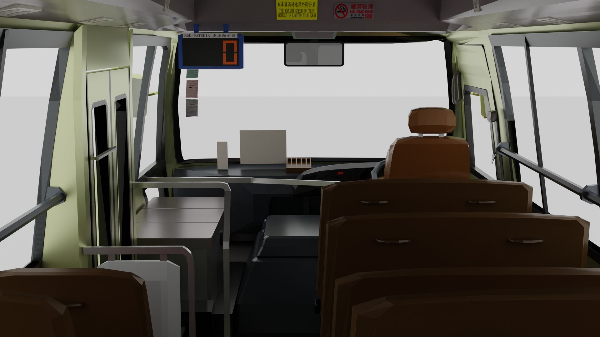 Hong Kong Red Mini Bus 3D Model - TurboSquid 1991693