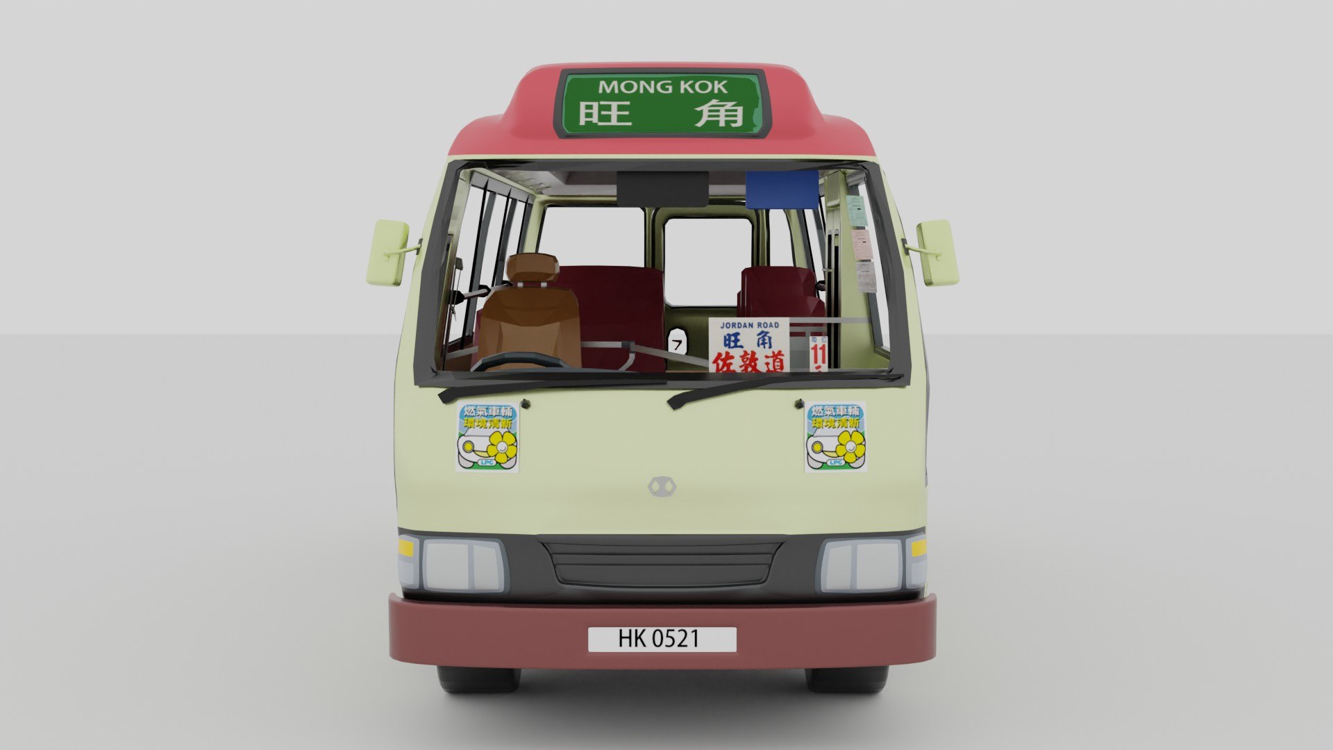 Hong Kong Red Mini Bus 3D Model - TurboSquid 1991693