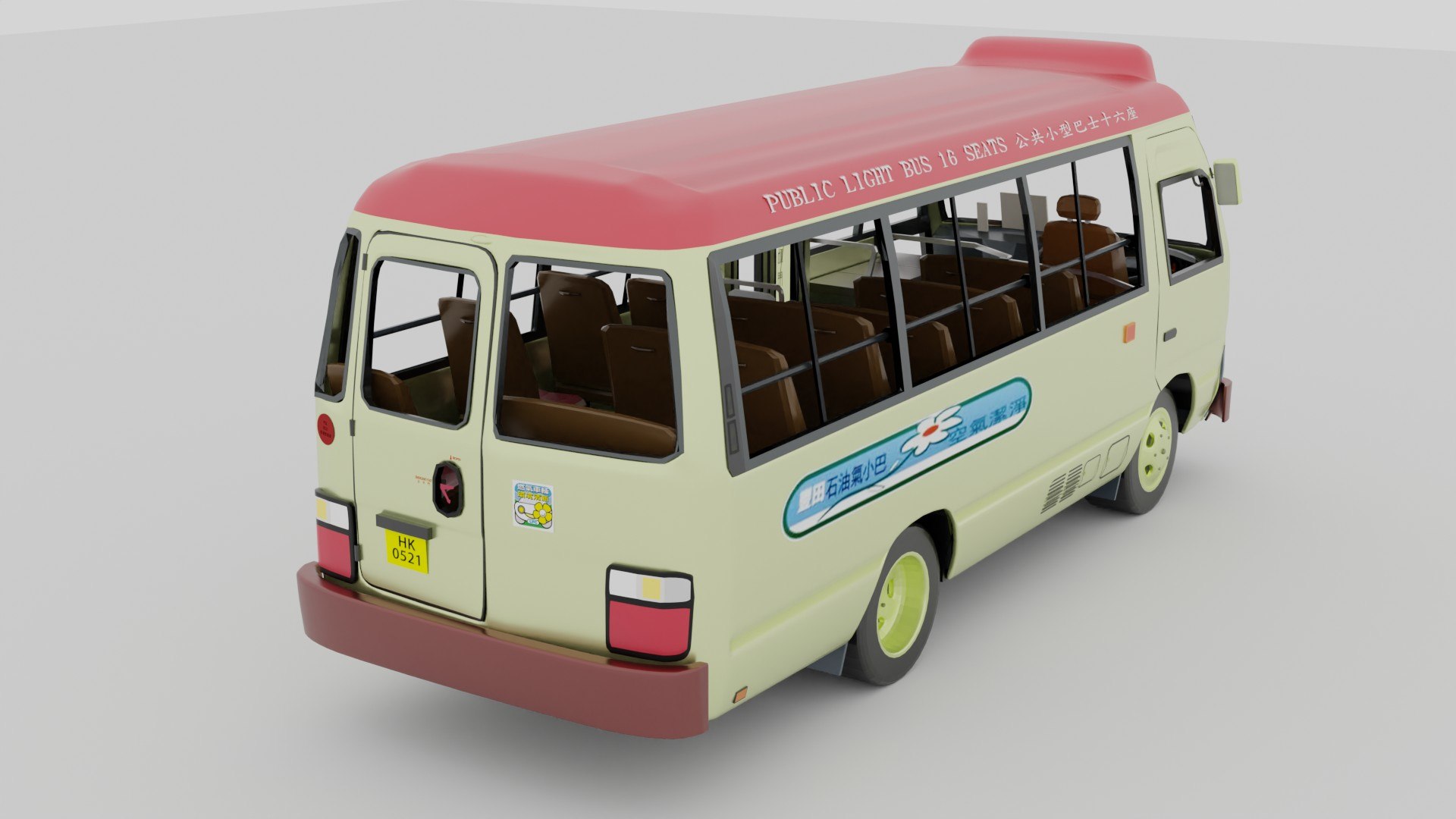 Hong Kong Red Mini Bus 3D Model - TurboSquid 1991693