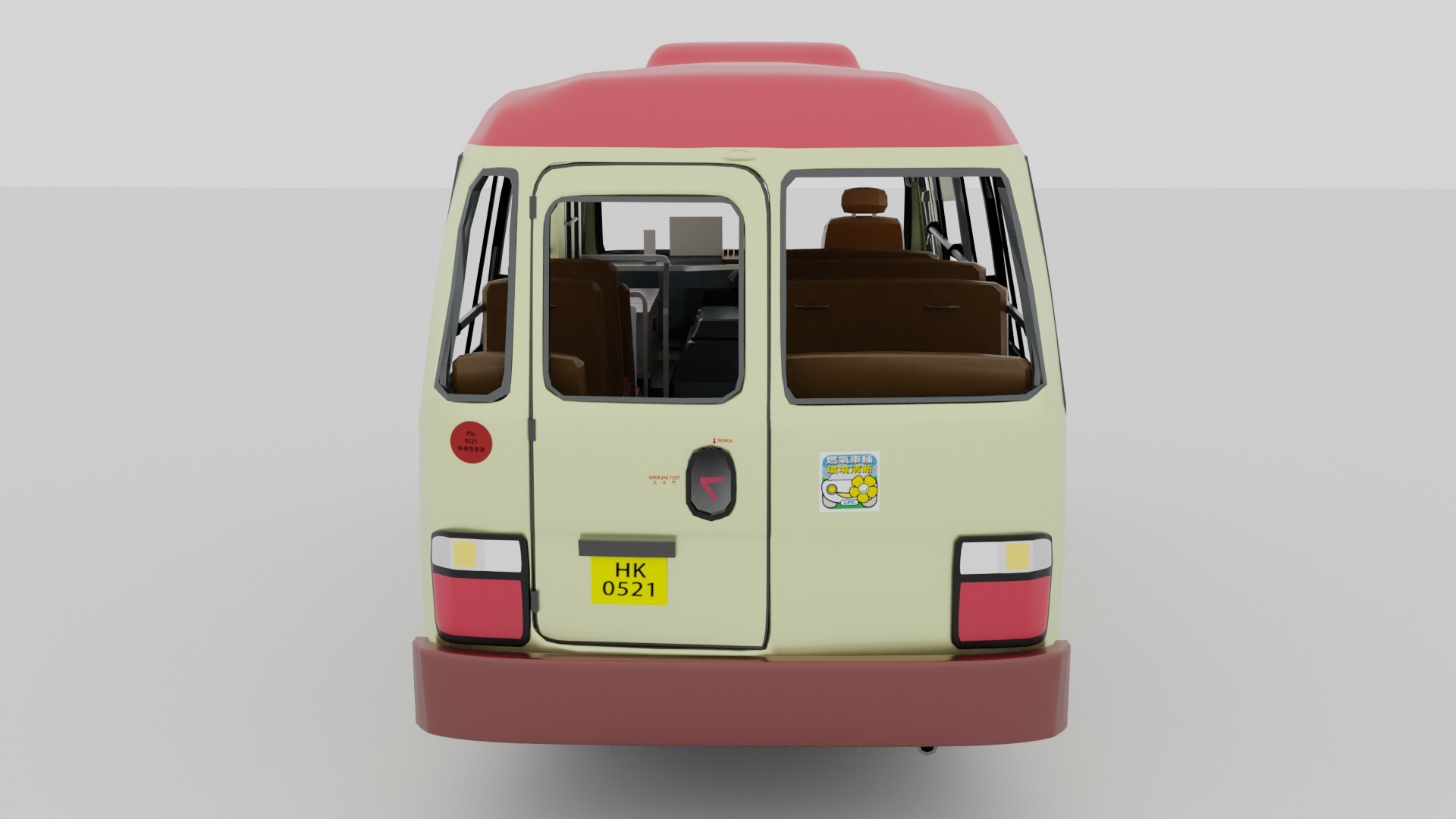 Hong Kong Red Mini Bus 3D Model - TurboSquid 1991693