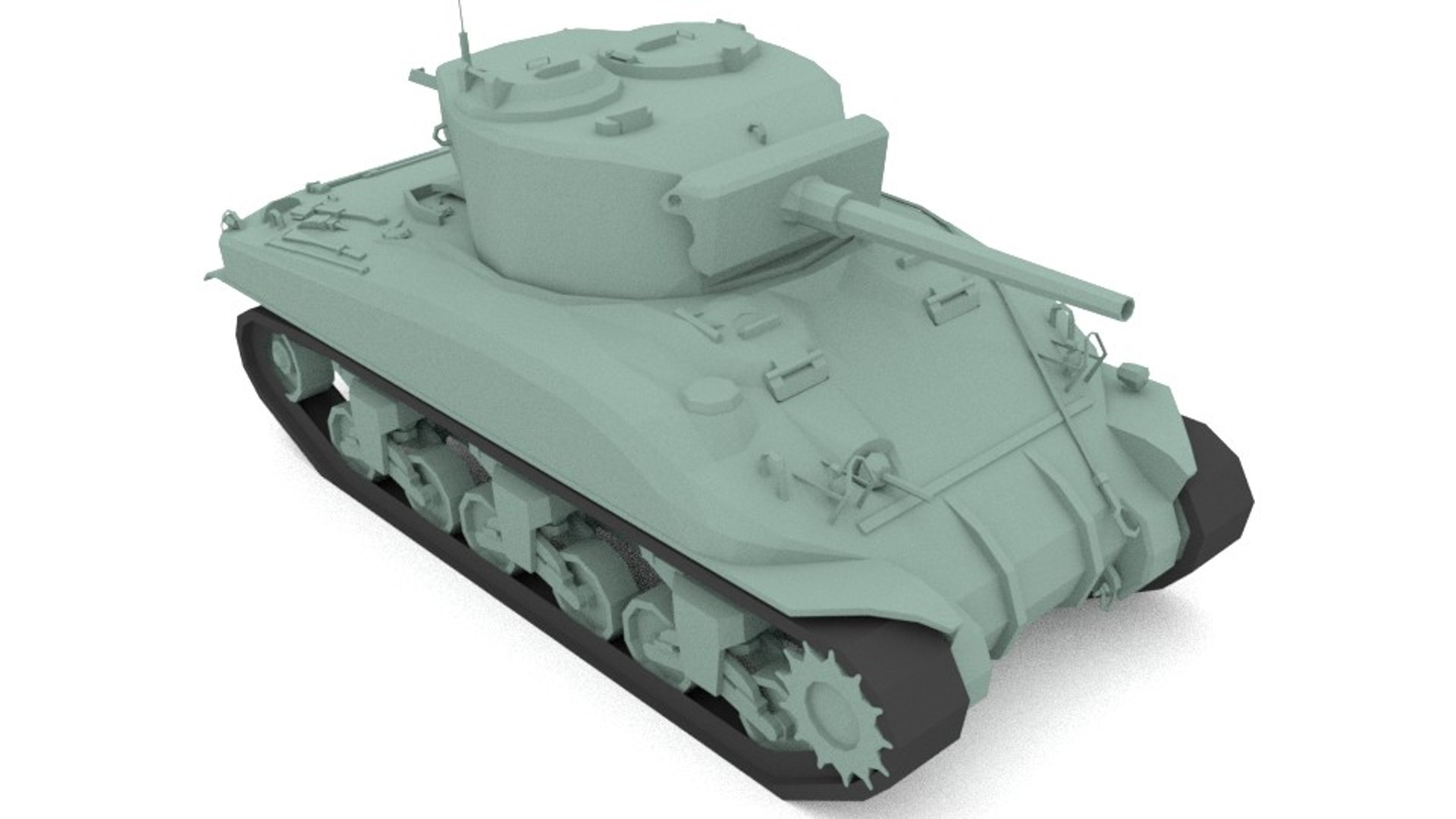 Blender M4 Sherman Military Tank 3D Model | 1143841 | TurboSquid
