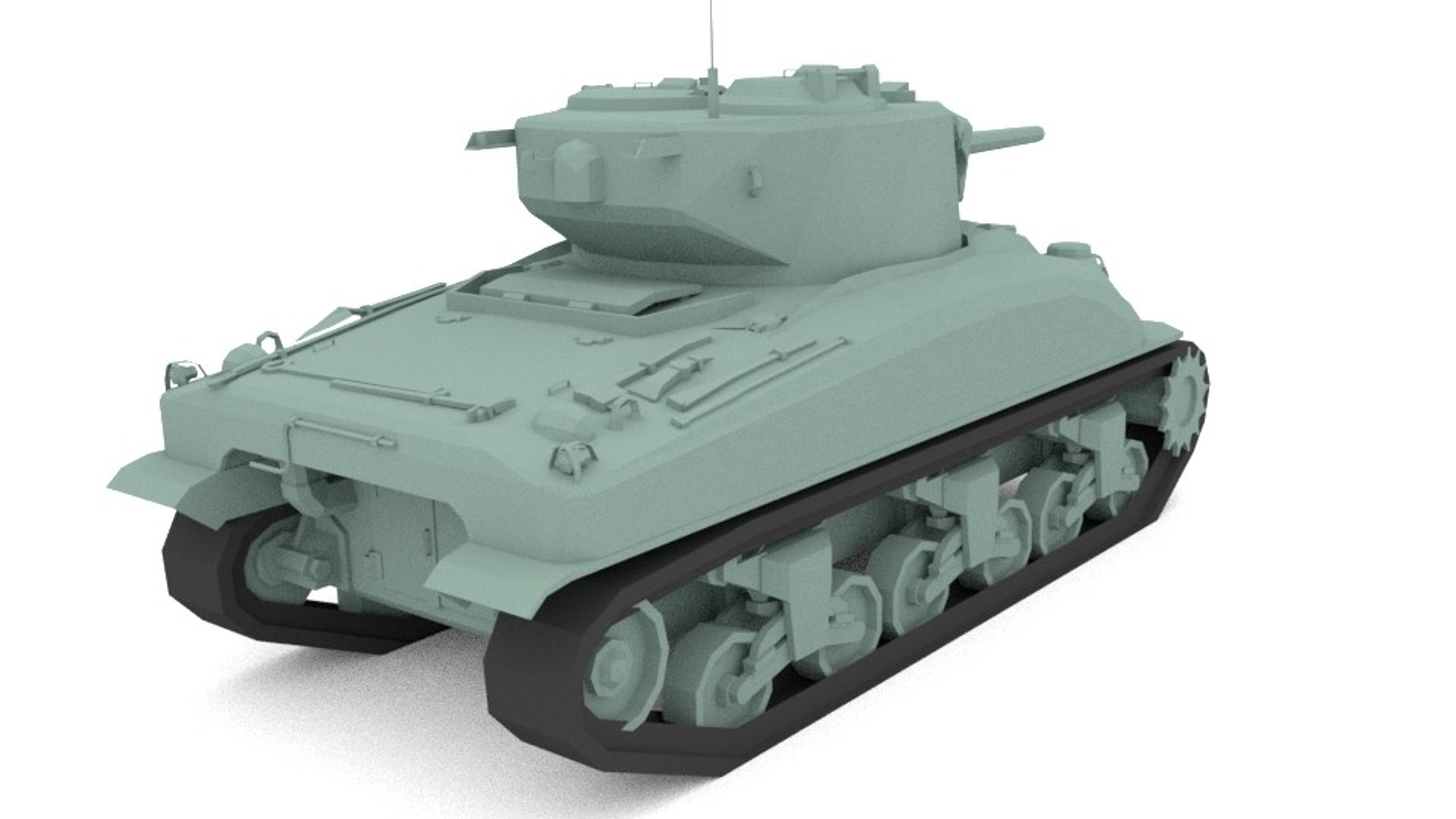 Blender M4 Sherman Military Tank 3D Model | 1143841 | TurboSquid