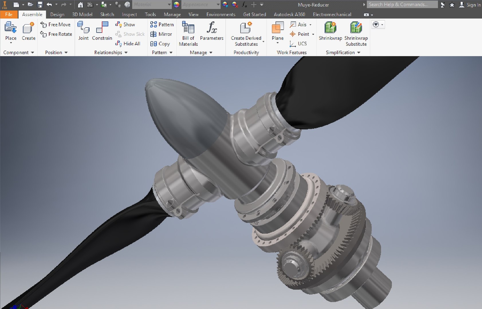 3D Planetary Reducer For Radial Aircraft Engine Model - TurboSquid 1970219