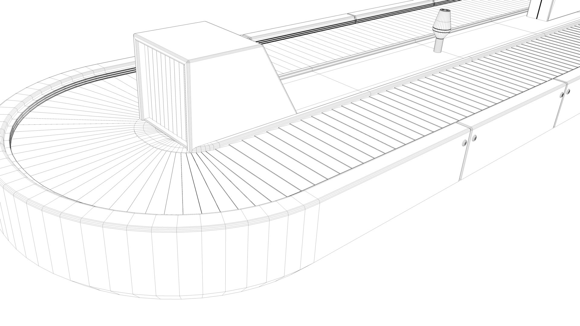 3D Airport Baggage Carousel Model - TurboSquid 1760916