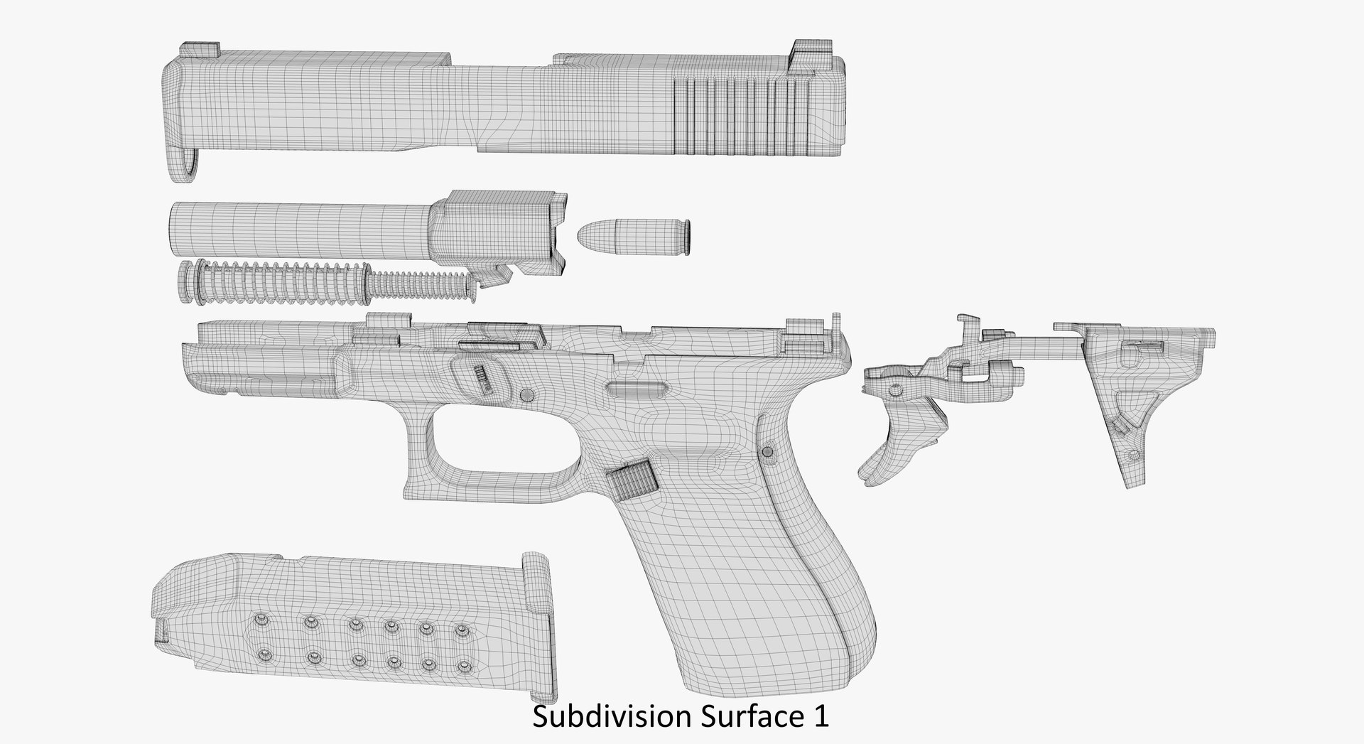 3D glock 19 gen 5 - TurboSquid 1388079