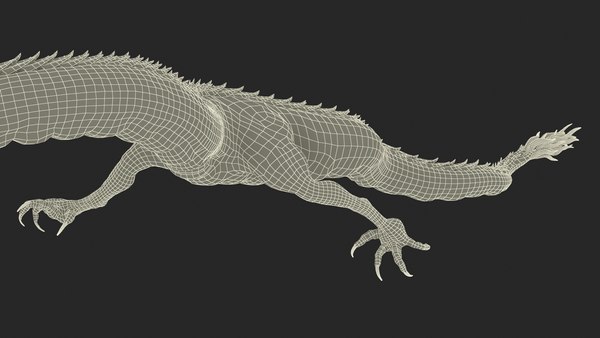 modèle 3D de Créature Mythique Dragon Asiatique Bleu Volant ...