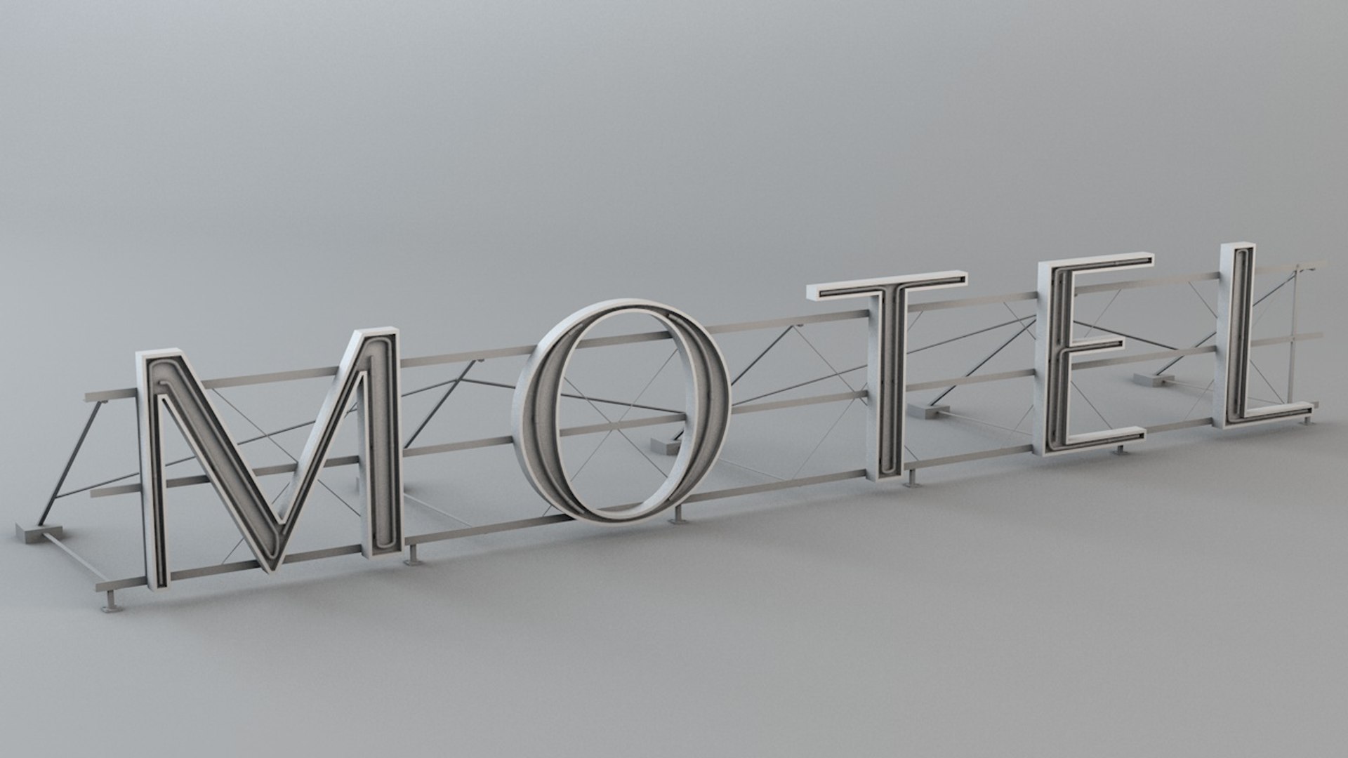 3d Neon Sign Model