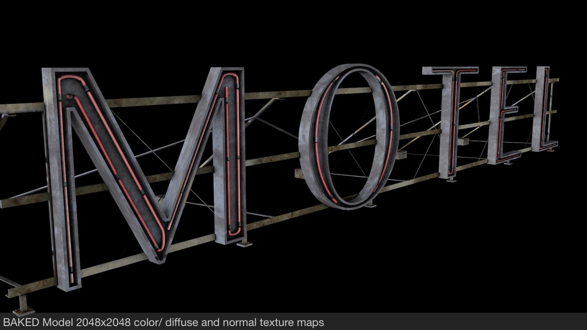 3d Neon Sign Model